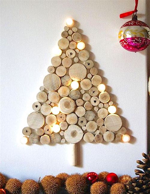 20 Super Décorations De Noël Avec Des Rondins De Bois.