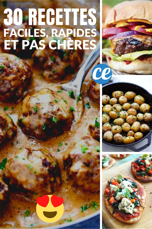 30 Recettes Faciles, Rapides Et Pas Chères Pour Toute la Famille.