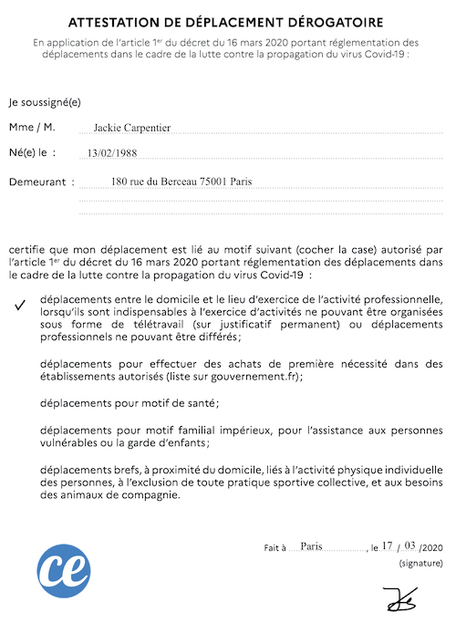 Attestation De Sortie Coronavirus : L'Astuce Quand On n'a Pas d'Imprimante.