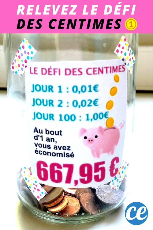 Le Défi des Centimes Pour Économiser 667 Euros.