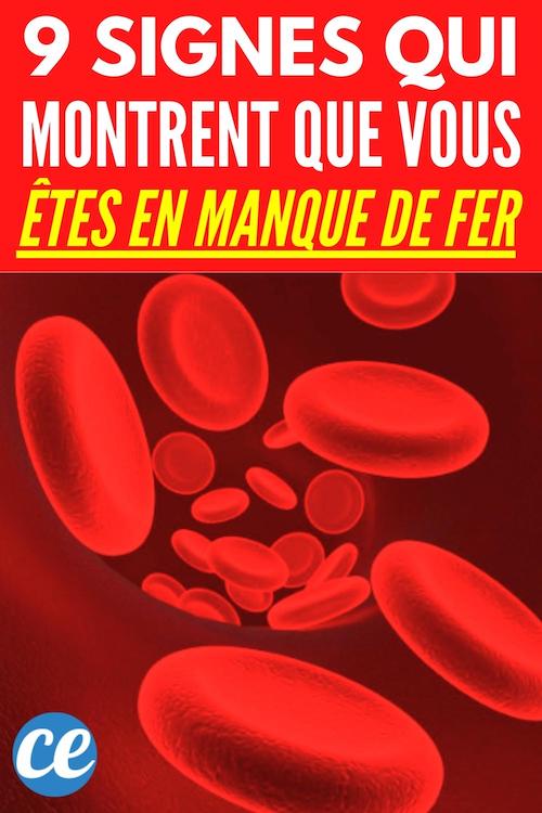 9 Signes Qui Montrent Que Vous Êtes en Manque de Fer (et Nos Astuces ...