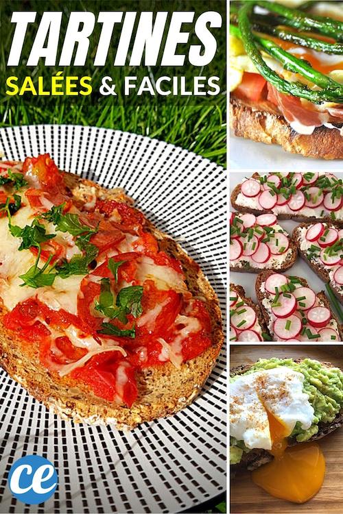 45 Recettes de Tartines Salées Gourmandes (Faciles et Rapides à Faire).