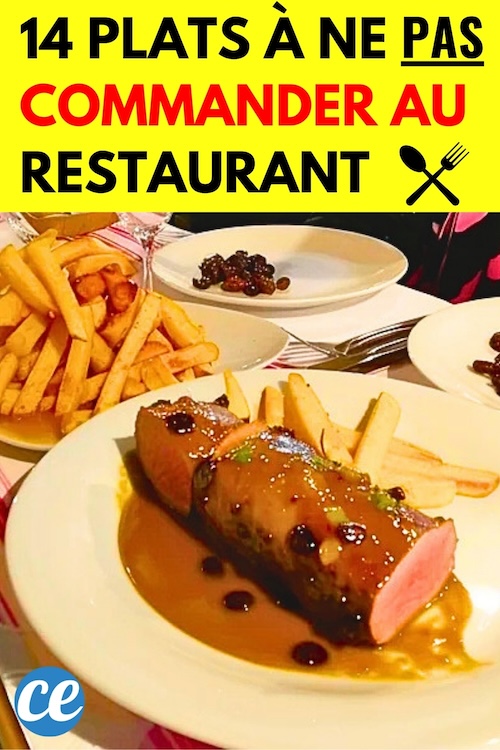 14 Plats à Ne Jamais Commander au Resto Selon les Chefs Cuistots.