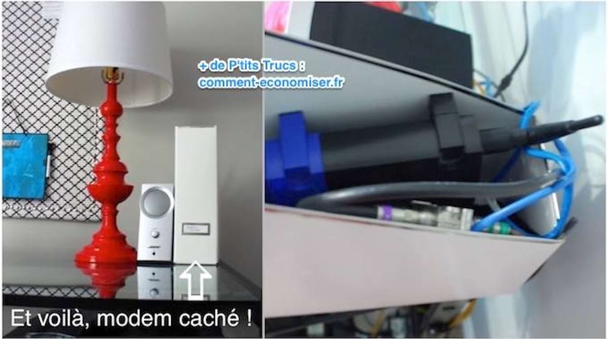 L'Astuce Géniale Pour Cacher Sa Box Internet Avec un Porte-Revues.